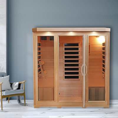 Heatwave Sonoma 4-Person Hemlock Infrared Sauna with 9 Carbon Heaters | Wayfair